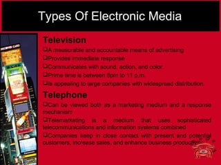 Electronic media presentation | PPT
