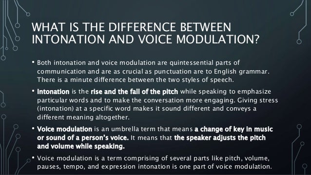 VOICE MODULATION | PPTX