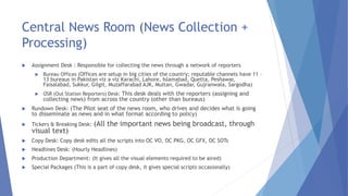 Electronic Media BS3 Lecture 7- News Channel Operation in Pakistan | PPTX