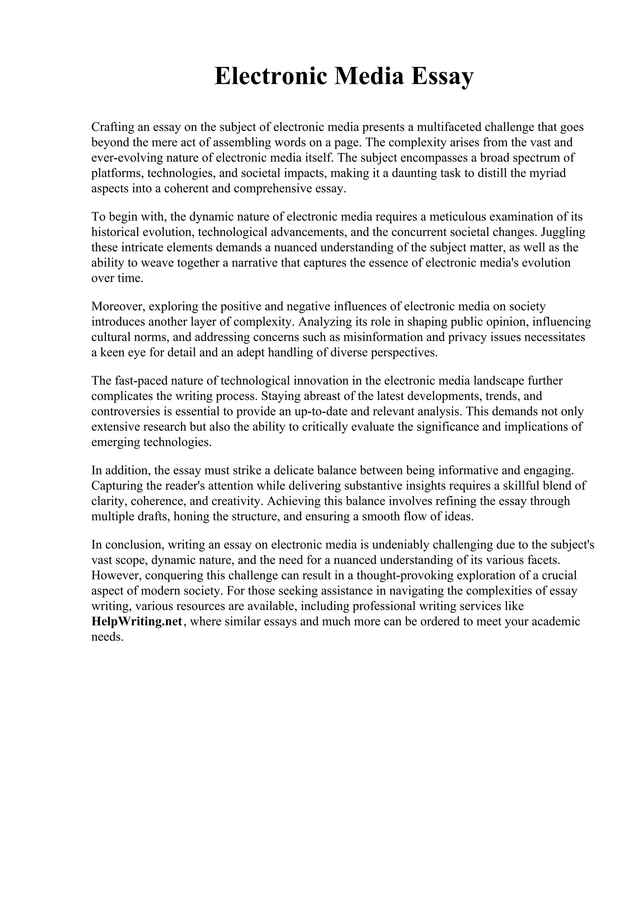 Electronic Media Essay.pdf