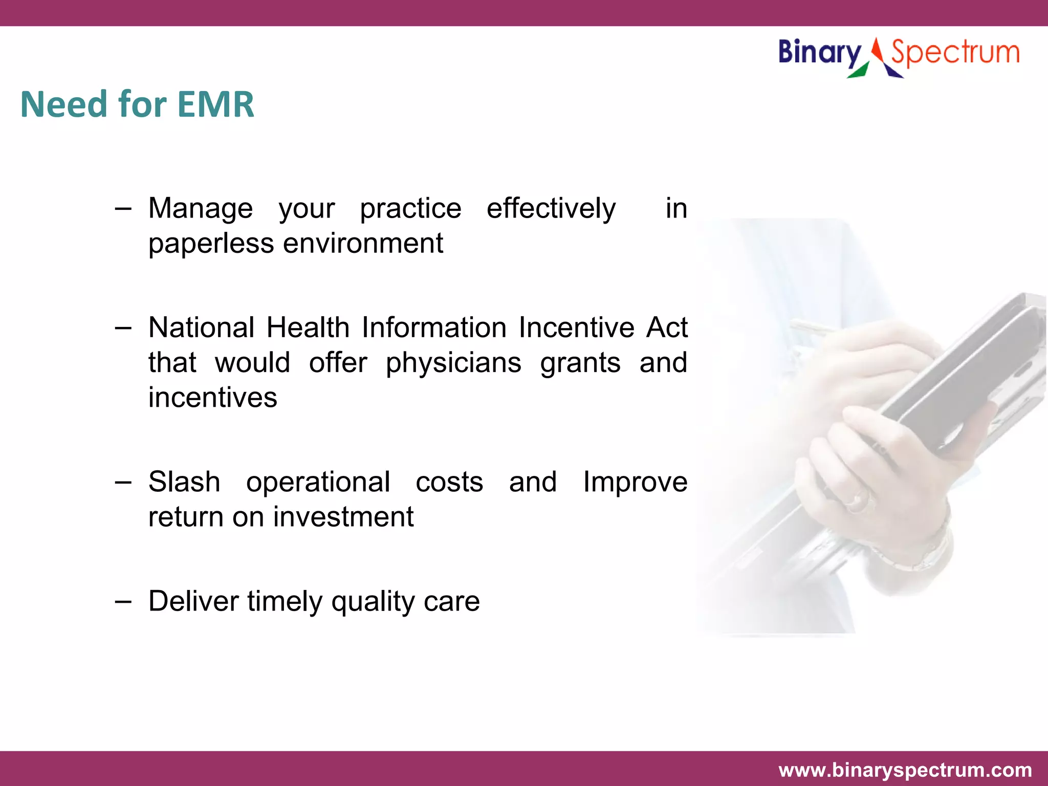 Electronic Medical record (emr) | PPT | Healthcare Industry | Industries