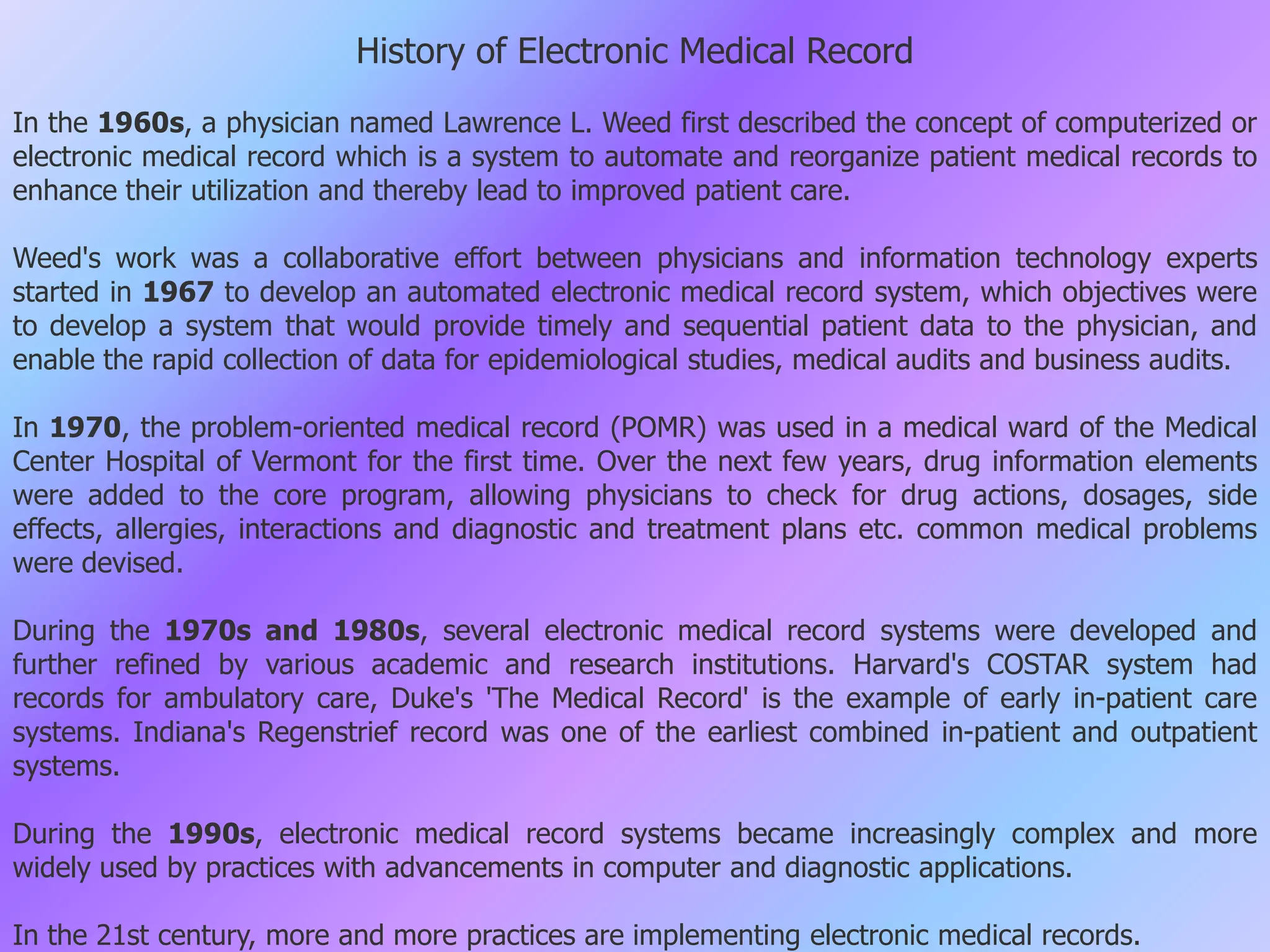 Electronic Medical Record (Emr) | PPTX Electronic Medical Record (Emr) | PPTX