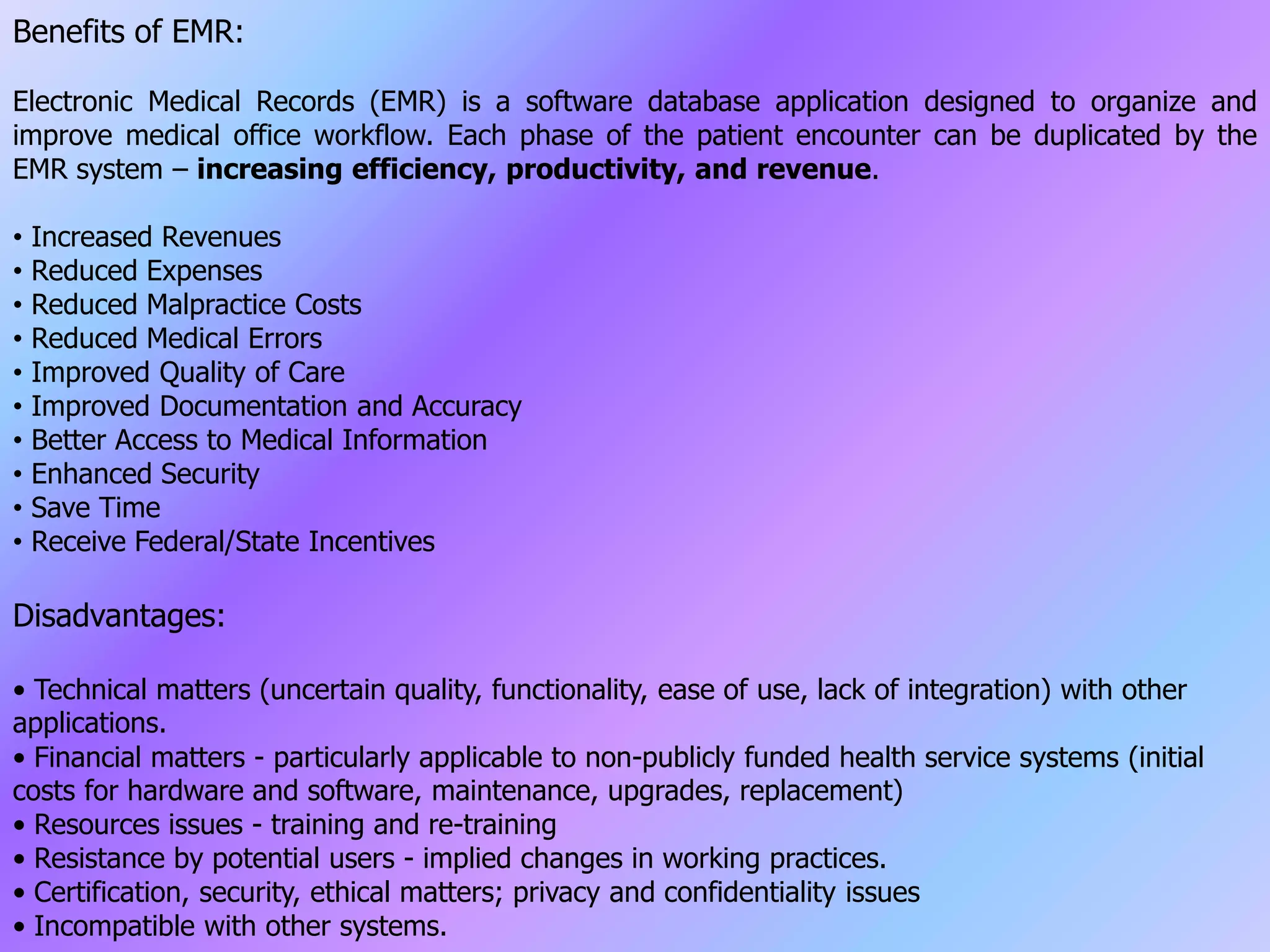 Electronic Medical Record (Emr) | PPTX