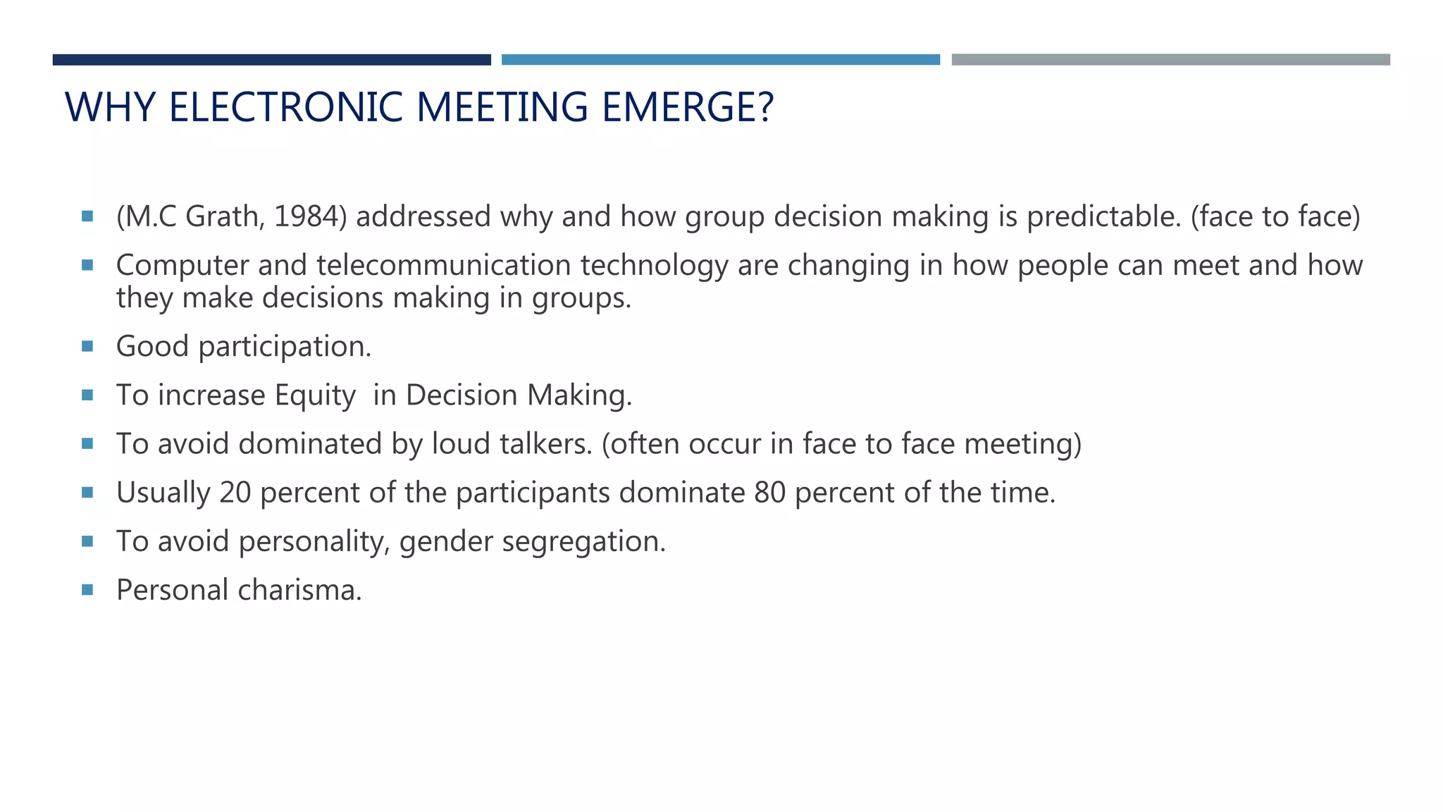 Electronic meeting | PPTX