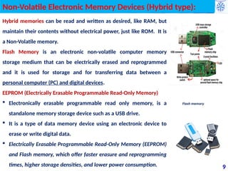 Electronic memory devices FOR DIFFERENT APPLICATIONS | PPTX