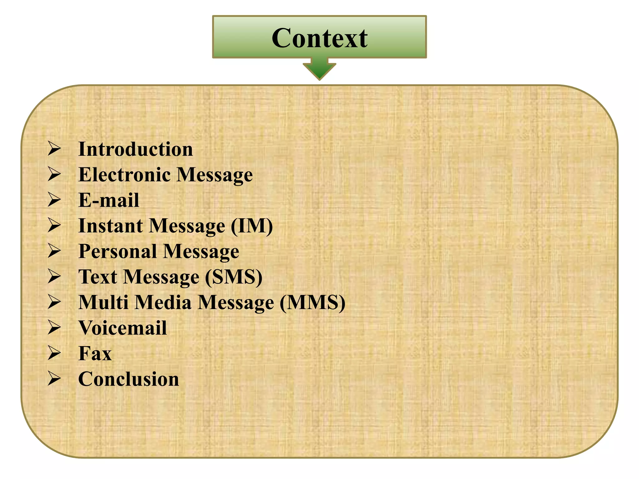 Electronic messaging through internet | PPT