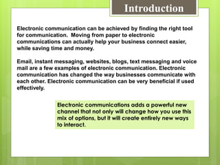 Electronic messaging through internet | PPT