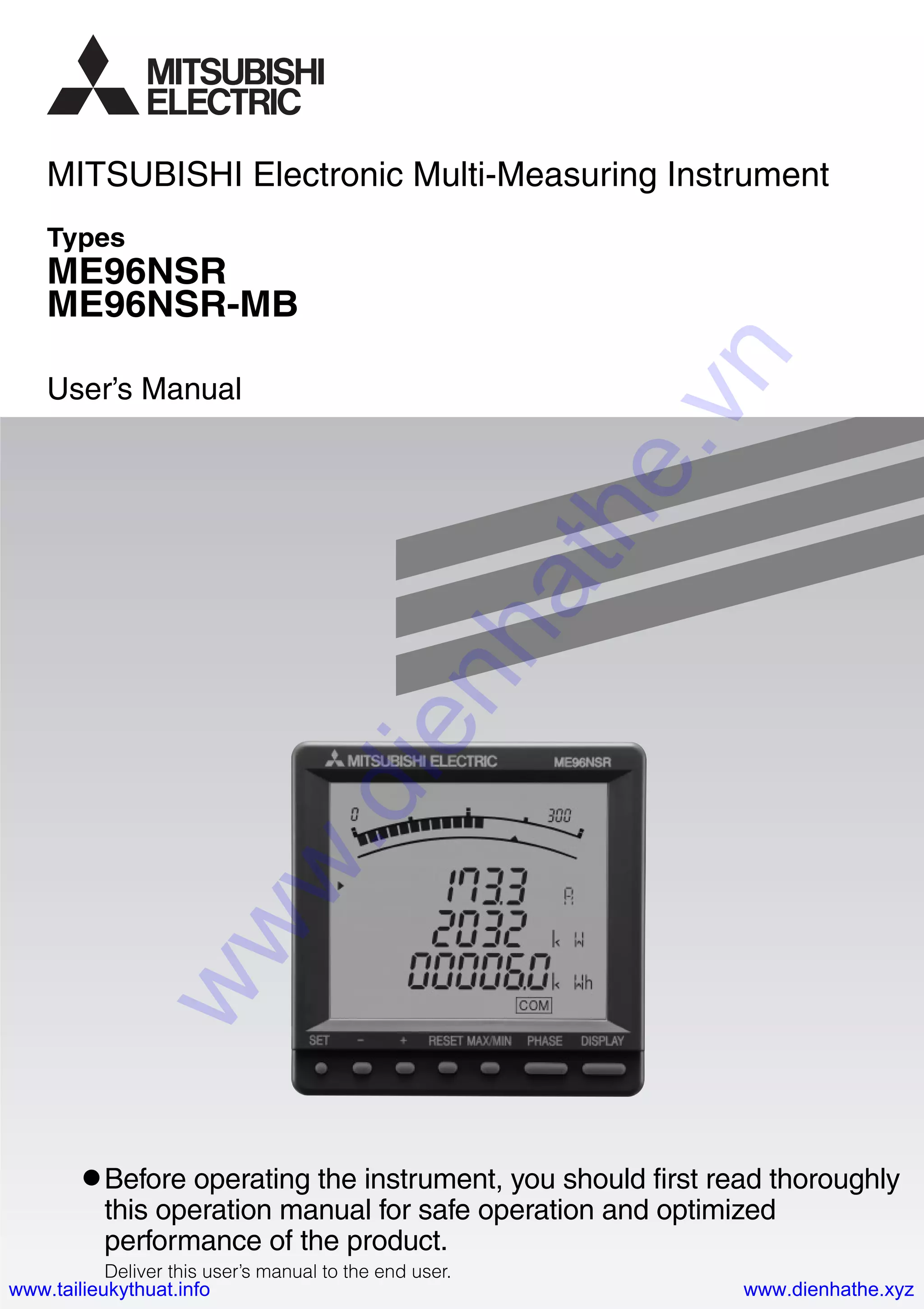 Electronic multi measuring instrument-me96 instruction manual dienhathe.vn