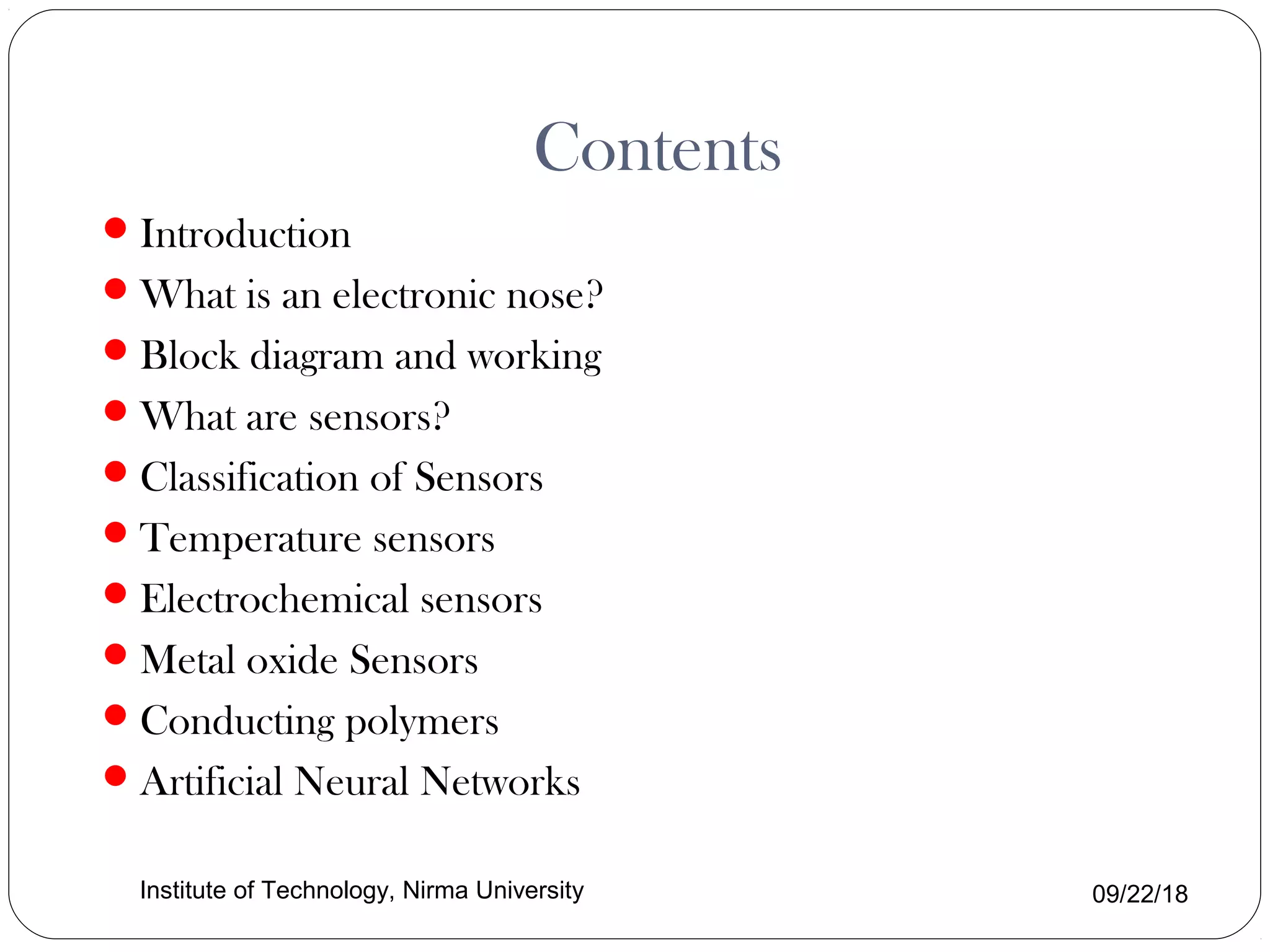 Electronic nose presentation1 | PPT
