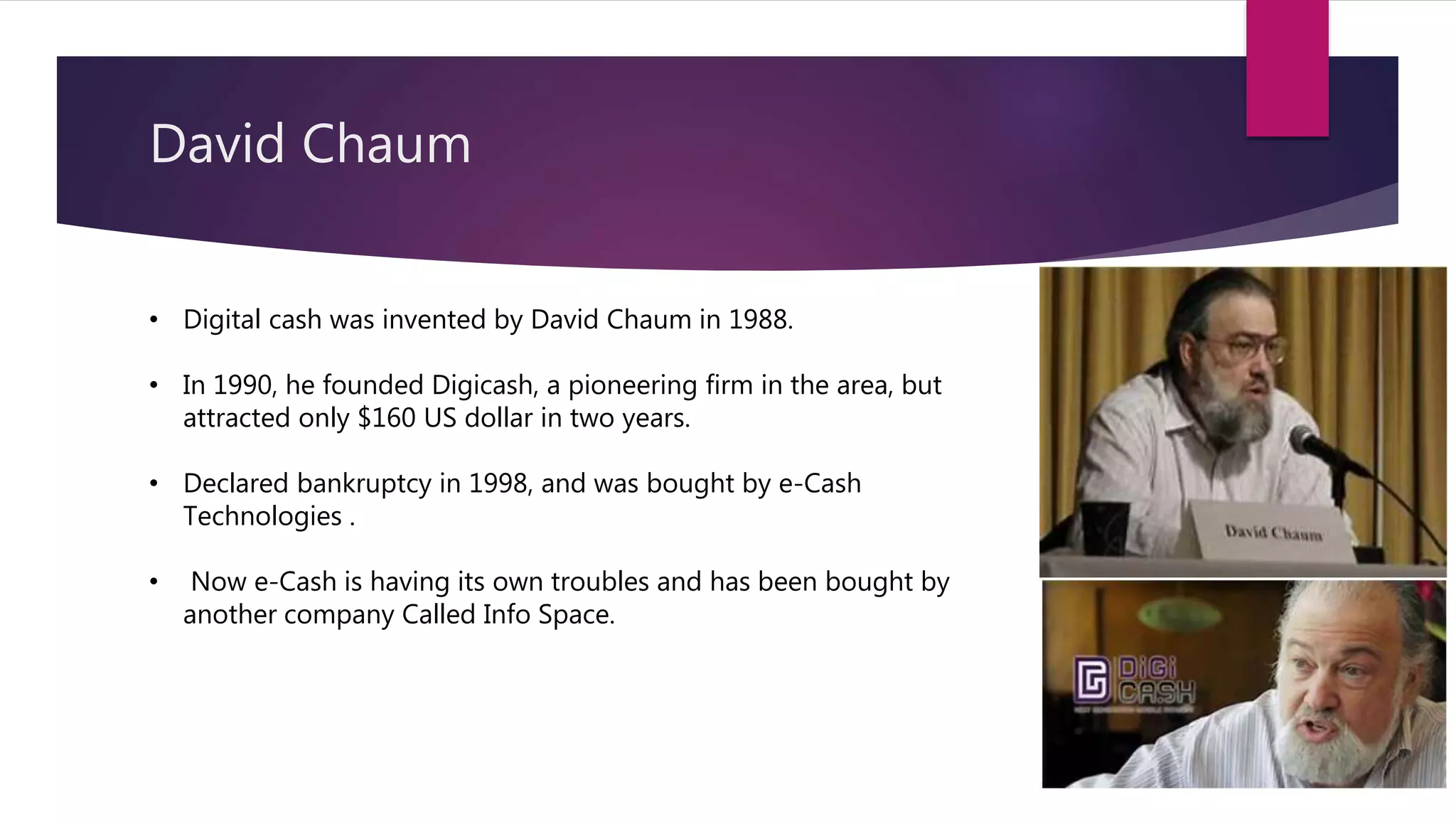 Electronic or digital cash | PPTX