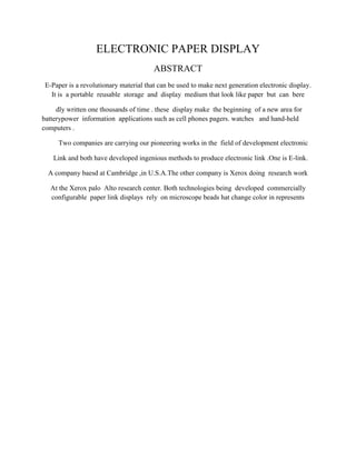 Electronic paper display abbs | PDF