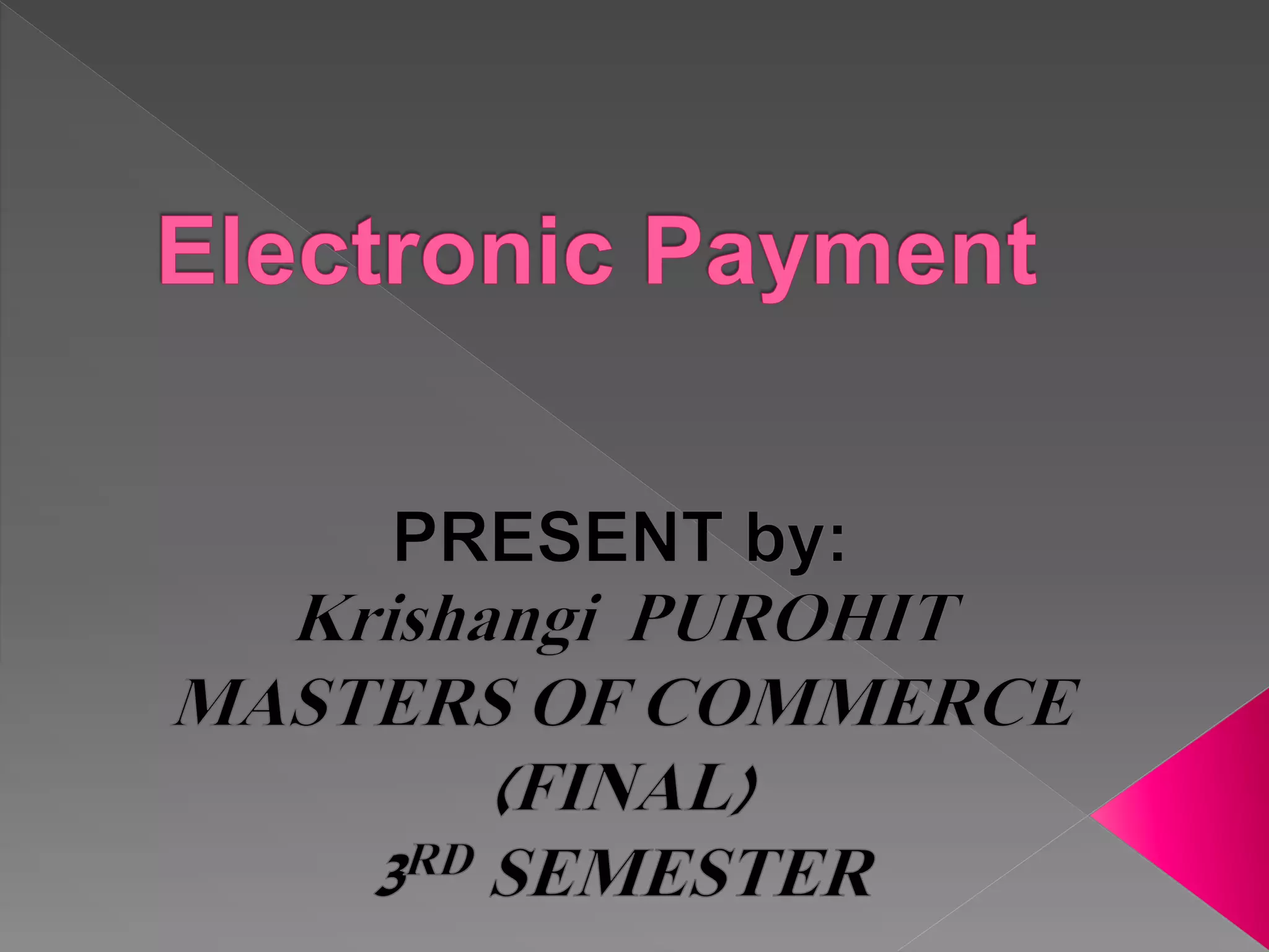 Electronic payment | PPTX