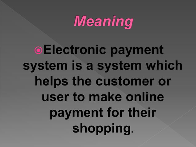 Electronic payment | PPTX