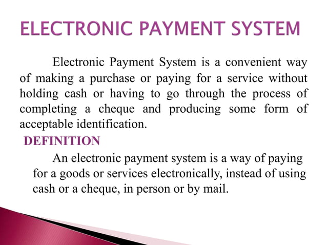 Electronic Payment | PPT | Credit Cards | Personal Debt