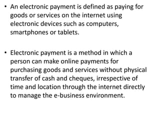 Electronic Payments and its types12.pptx | Credit Cards | Personal Debt