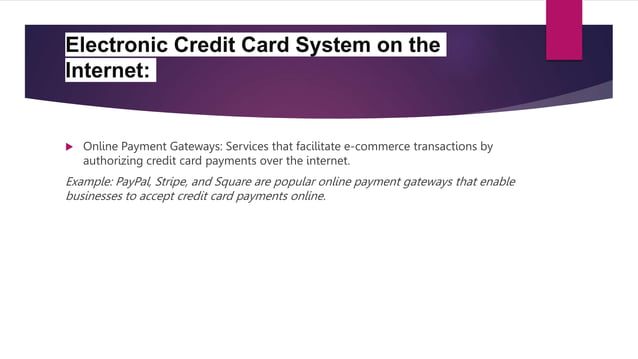 Electronic Payment System.pptx - E-commerce | PPTX