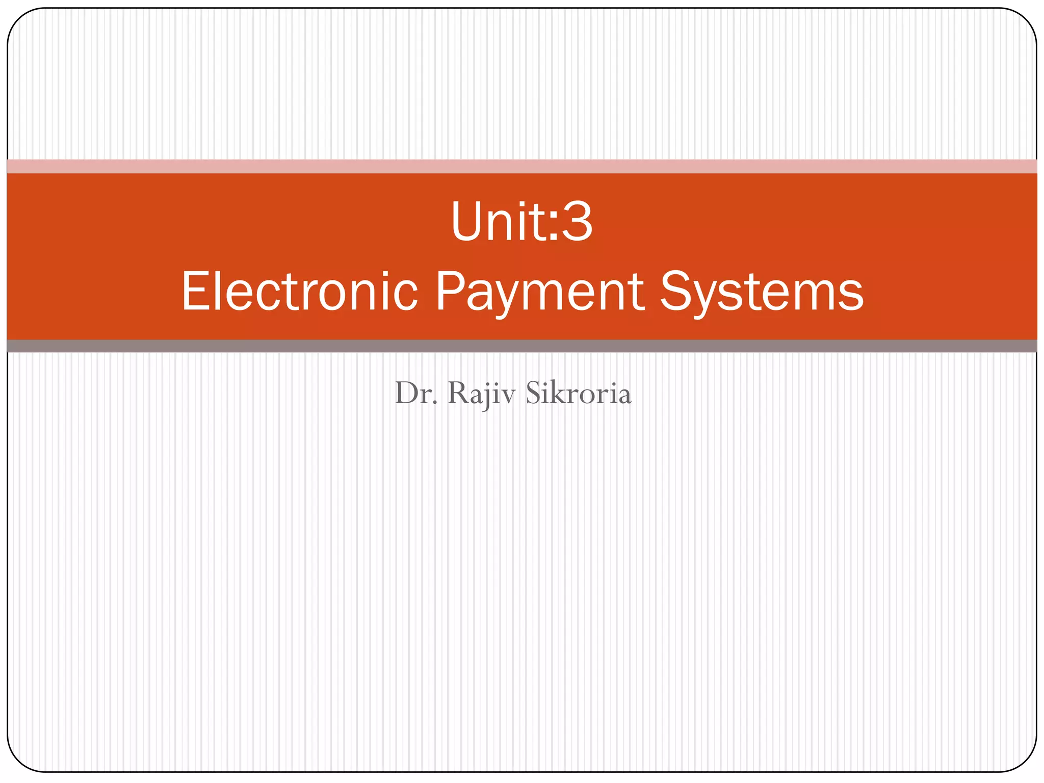 Electronic payment systems | PDF
