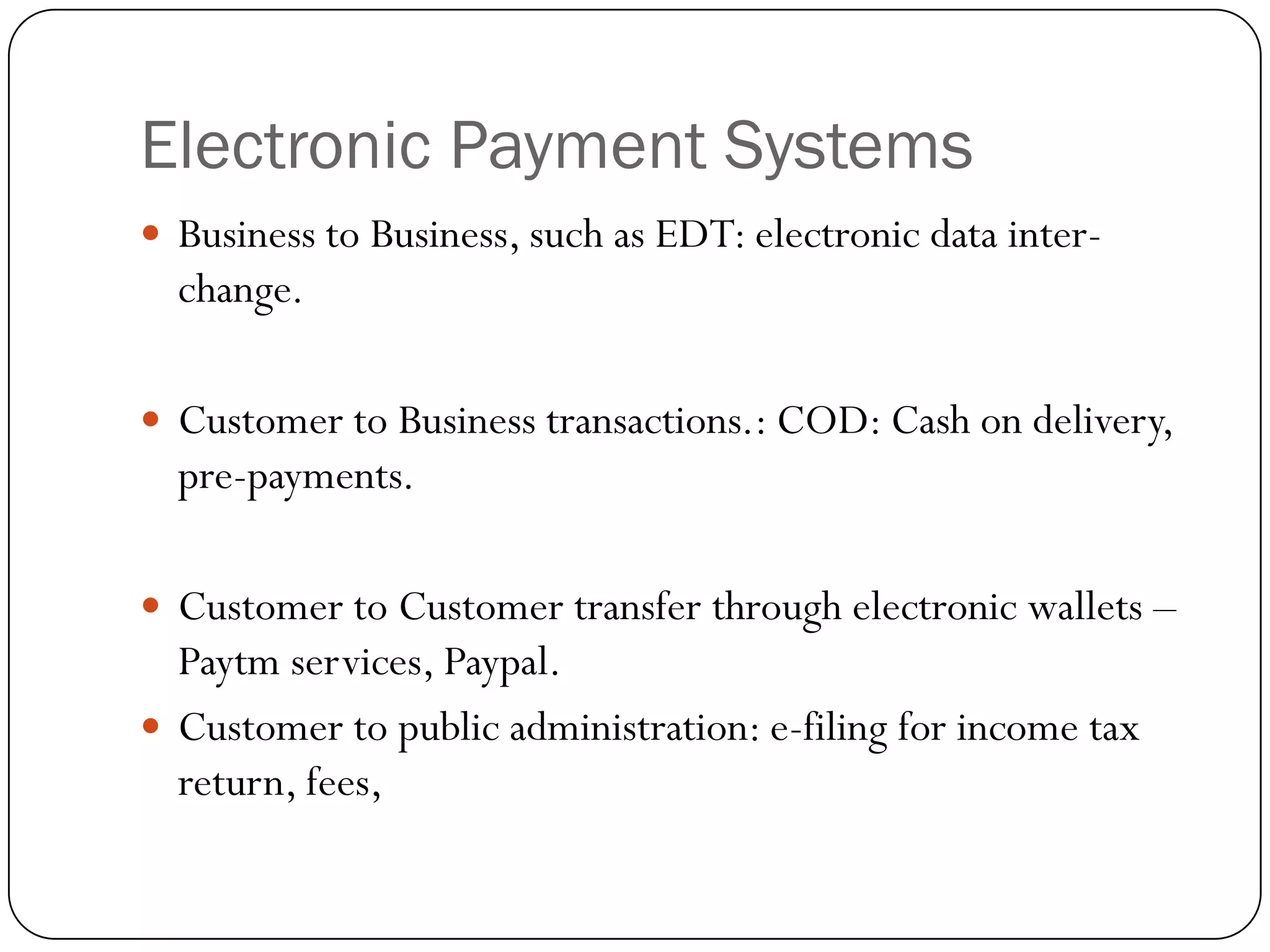 Electronic payment systems | PDF