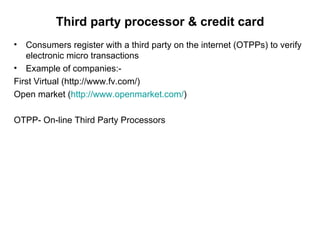 Electronic Payment Systems Shortened | PPT