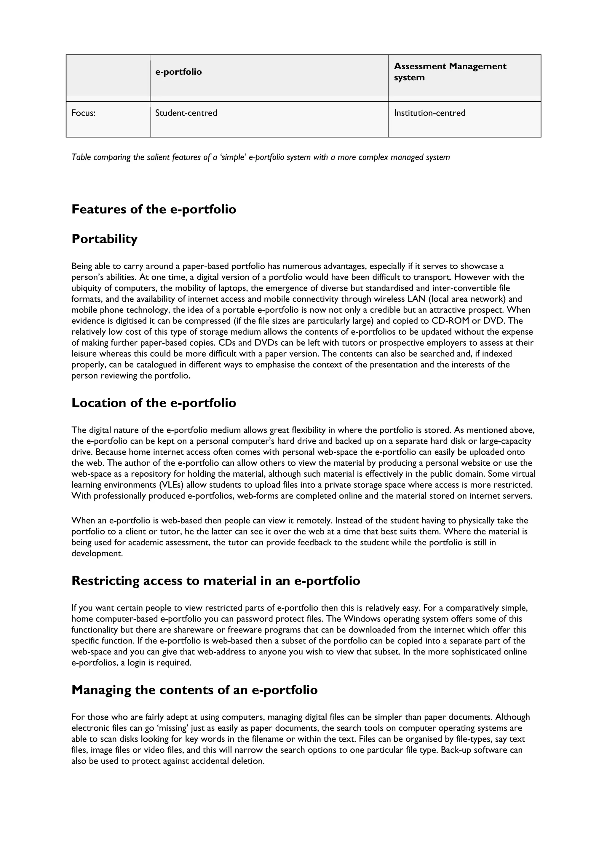 Electronic portfolios | PDF