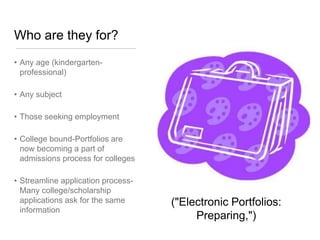 Electronic Portfolios Demystified | PPT