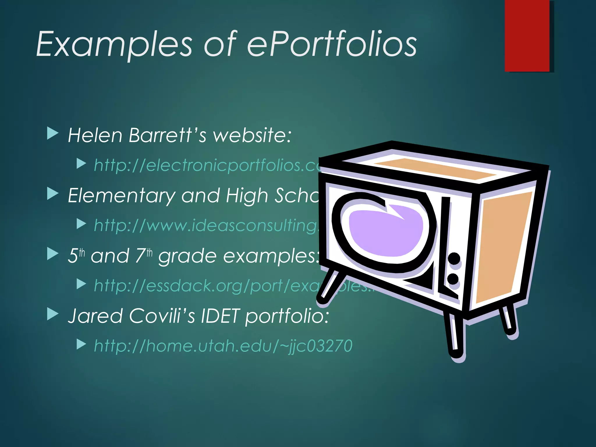 Electronic portfolios for students | PPT