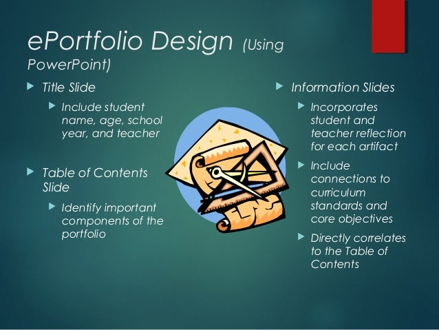 Electronic portfolios for students