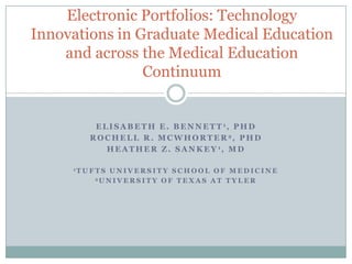 Electronic portfolios short communicationv2 | PPT
