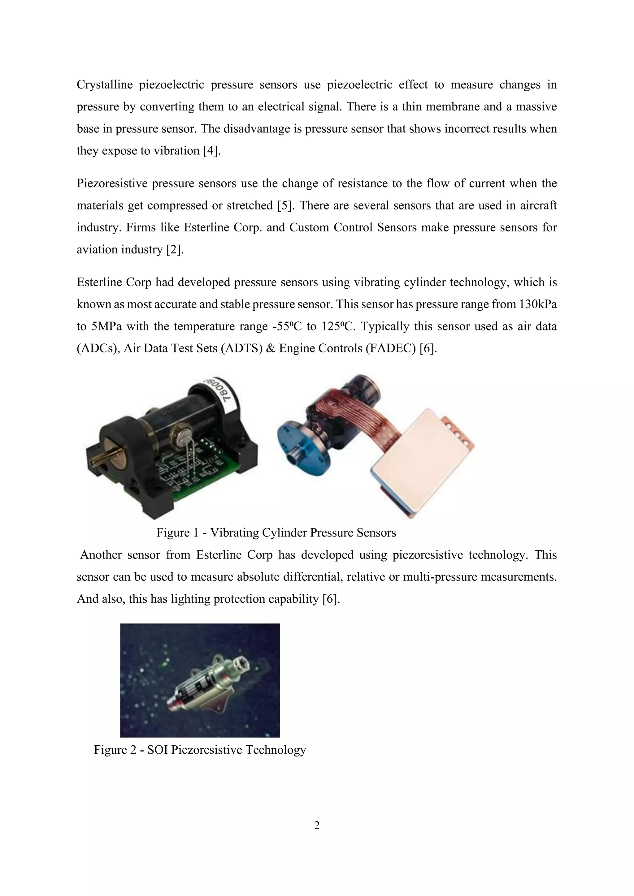 Electronic pressure sensors used in aircraft | PDF