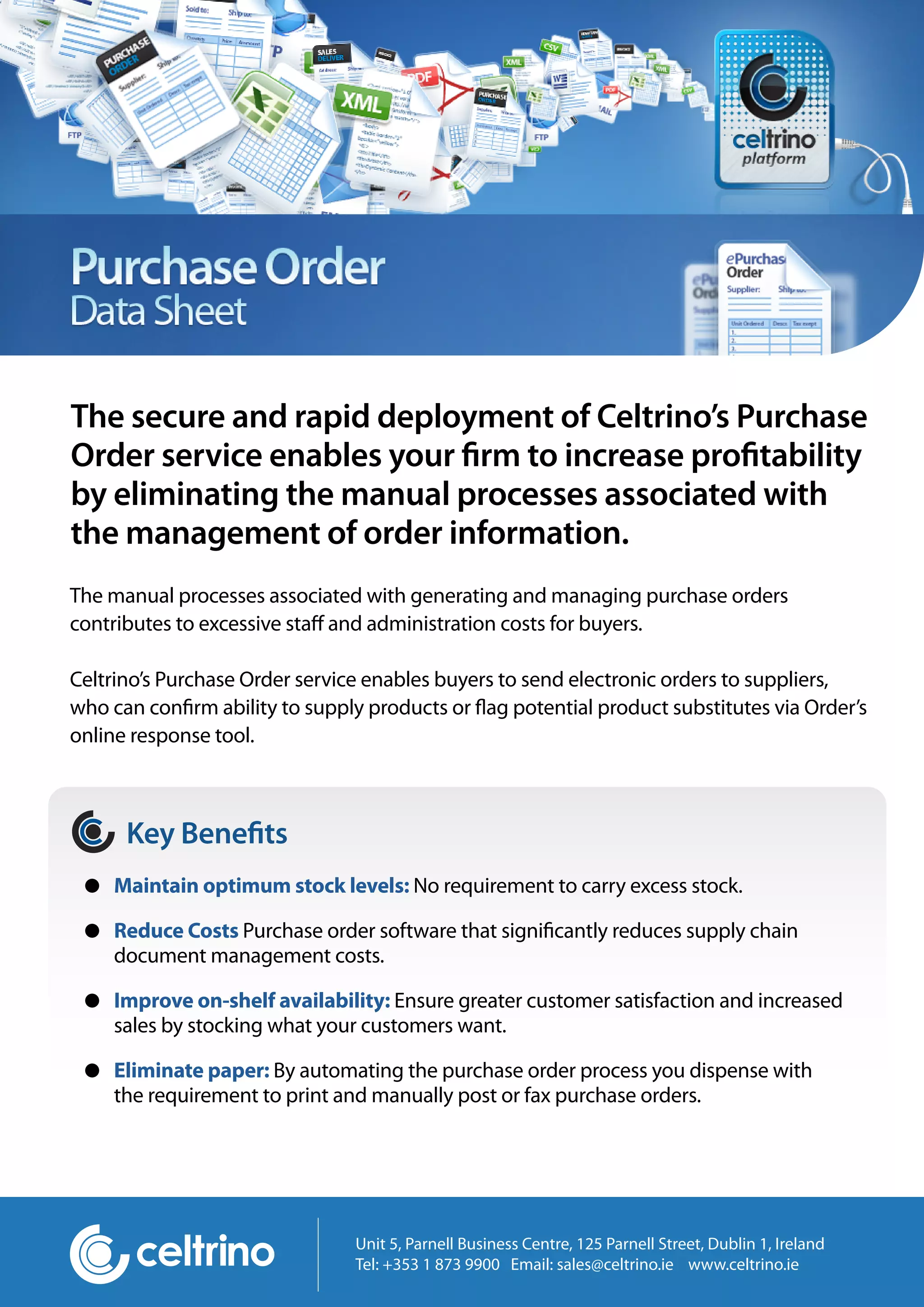 Electronic purchase orders - Eradicate manual process and increase ...