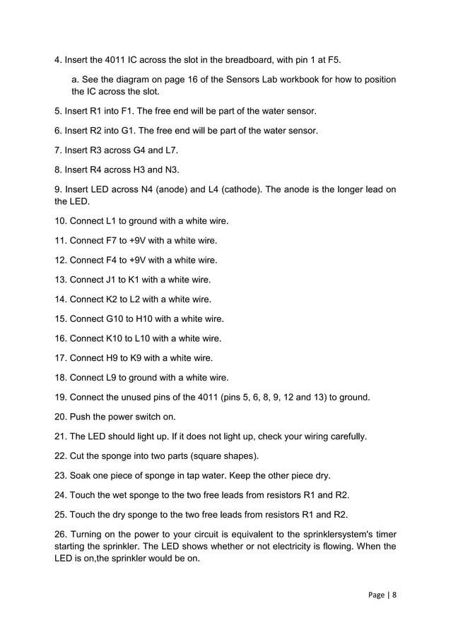 Electronic rain detector system to conserve water | DOCX