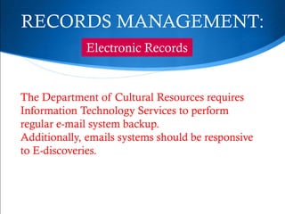 Electronic records retention | PPT