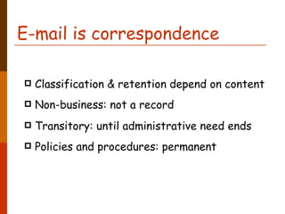 Electronic Records Training | PPT
