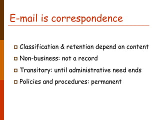 Electronic Records Training | PDF