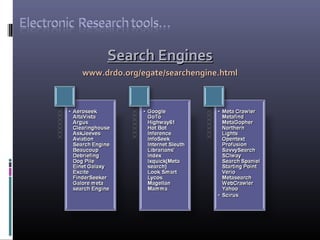 Electronic research tools | PPT
