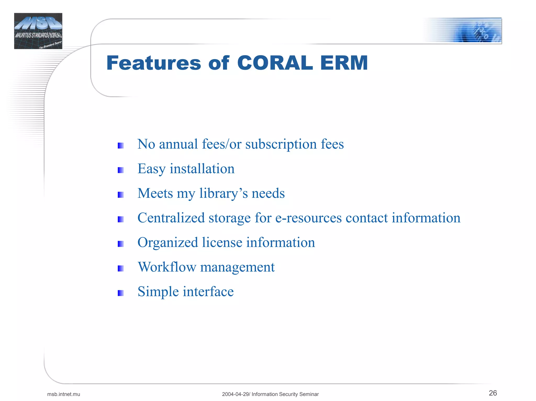 Electronic resource management system (ERM) | PDF