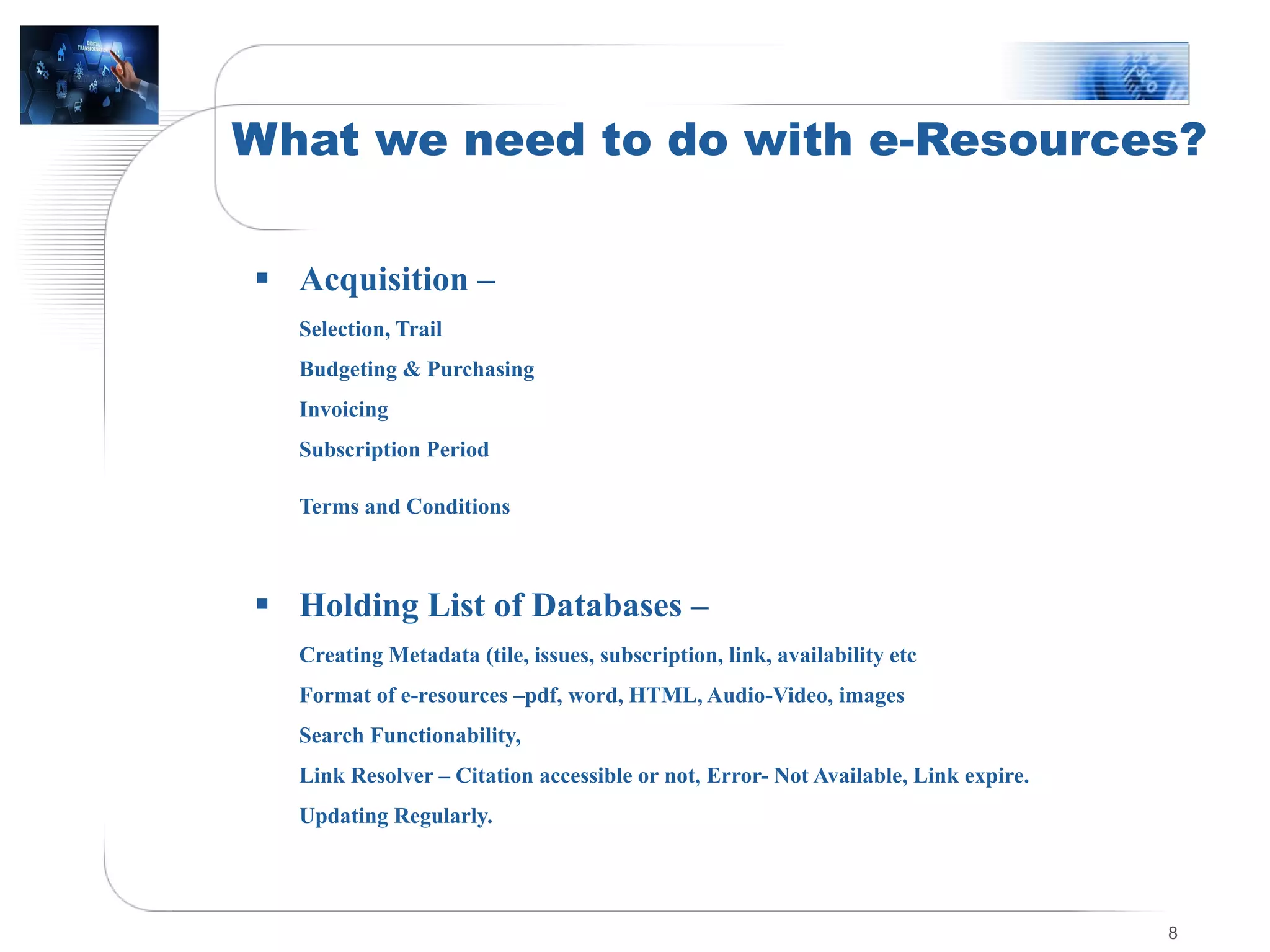 Electronic resource management system (ERM) | PDF