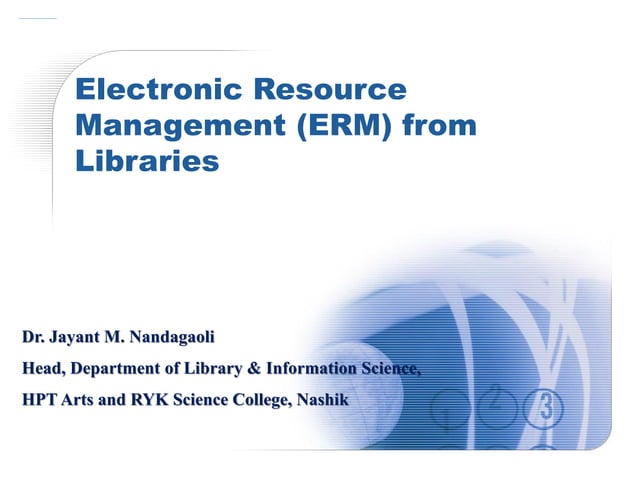 Electronic resource management system (ERM) | PDF