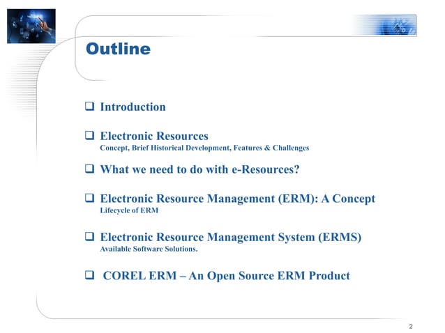 Electronic resource management system (ERM) | PDF