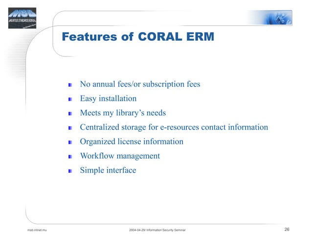 Electronic resource management system (ERM) | PDF