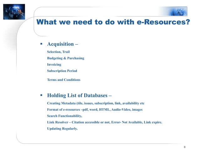 Electronic resource management system (ERM) | PDF