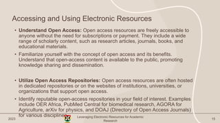 Leveraging Electronic Resources for Academic Research (Prof. Adebayo ...
