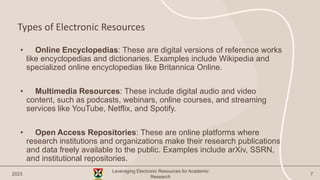 Leveraging Electronic Resources for Academic Research (Prof. Adebayo ...