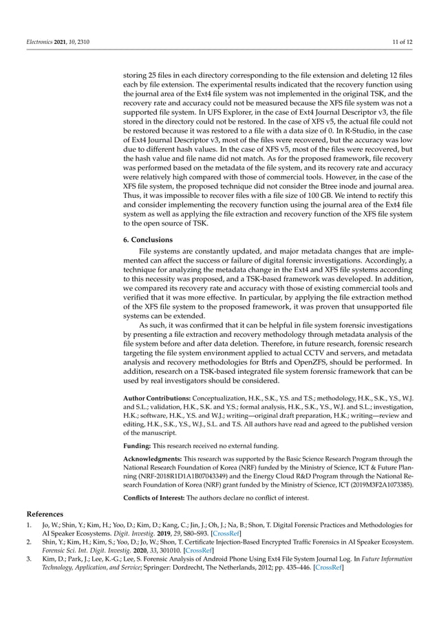 Ext4 and XFS File System Forensic Framework Based on TSK | PDF