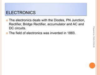Basic Electronics Presentation | PPT