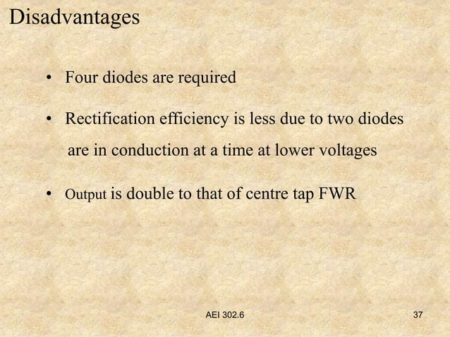Rectifiers | PPT | Consumer Electronics | Technology & Computing
