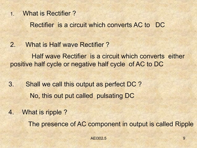 Rectifiers | PPT | Consumer Electronics | Technology & Computing