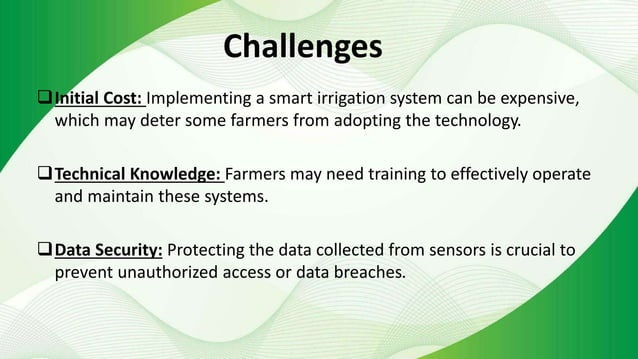 Smart Irrigation Systems - Enhancing Agriculture Through Automation | PPTX | Agriculture ...