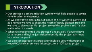 Smart Irrigation Systems - Enhancing Agriculture Through Automation | PPTX