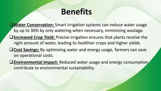 Smart Irrigation Systems - Enhancing Agriculture Through Automation | PPTX | Agriculture ...